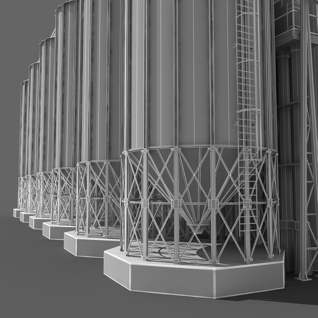Silo Scene 3d Model