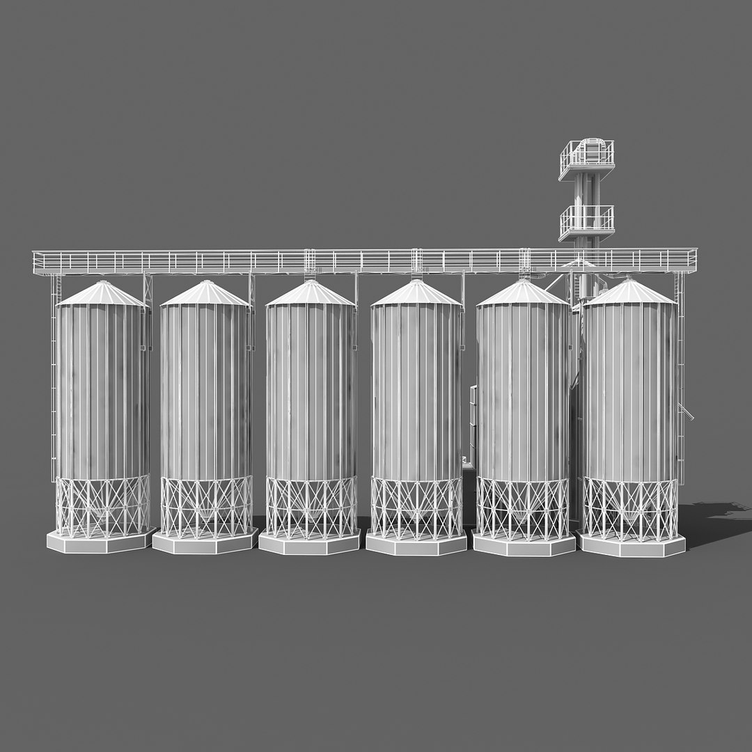 Silo Scene 3d Model