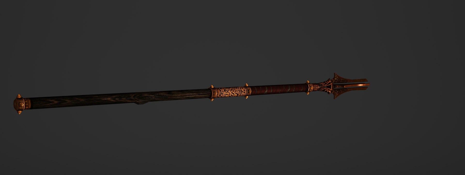 Golden Staff 3D Model - TurboSquid 1431506