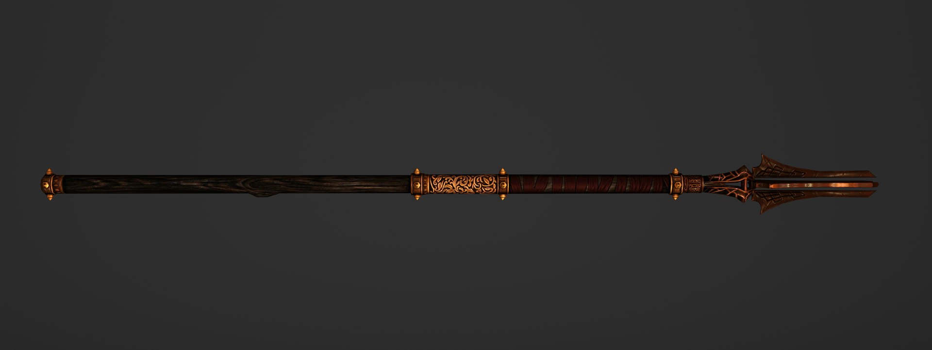 Golden Staff 3D Model - TurboSquid 1431506