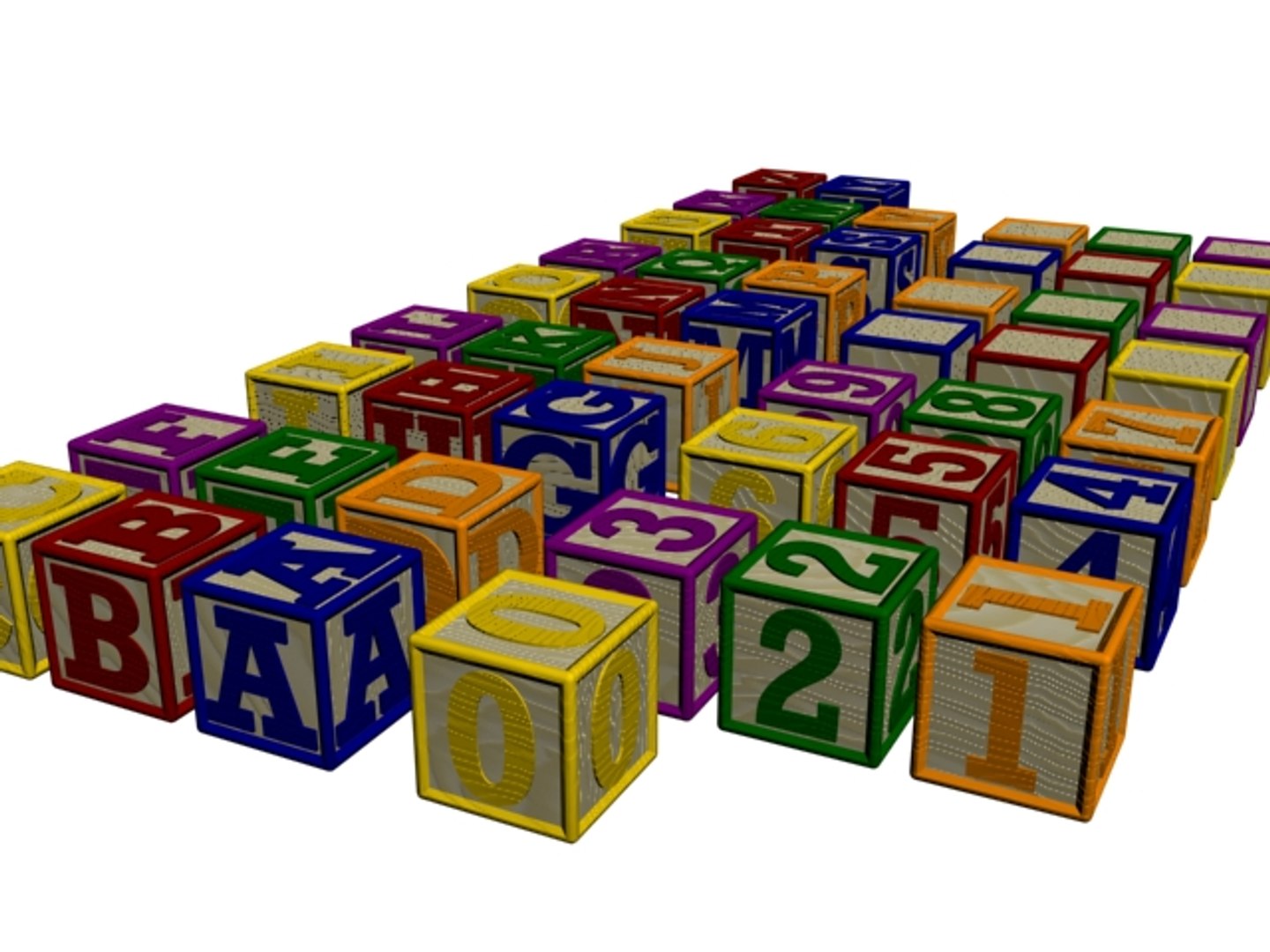 3d Children Blocks Model