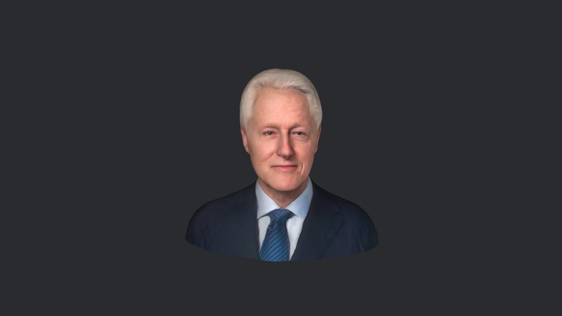 3D President Bill Clinton- Realistic Bust Head Ready 3d Model Model ...