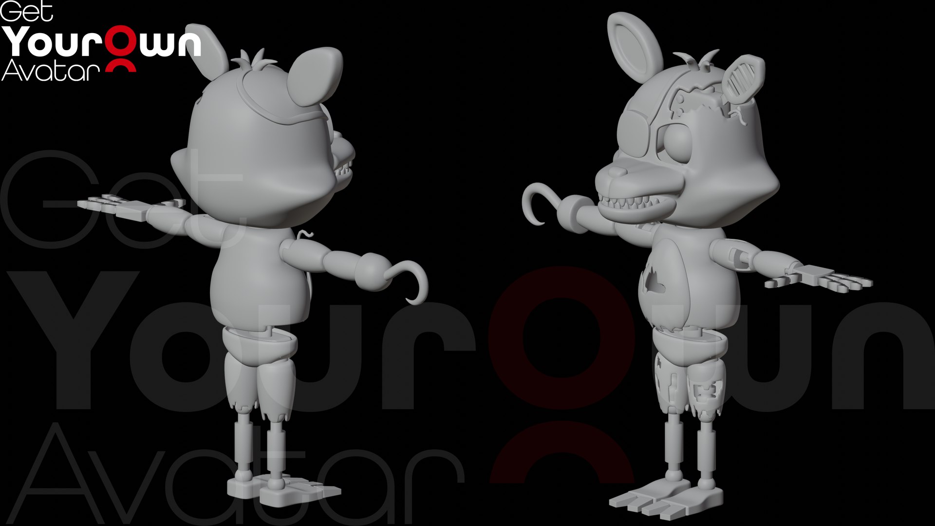 3D Model Foxy Reimagined A Stylized 3D Animatronic For SFM - TurboSquid ...