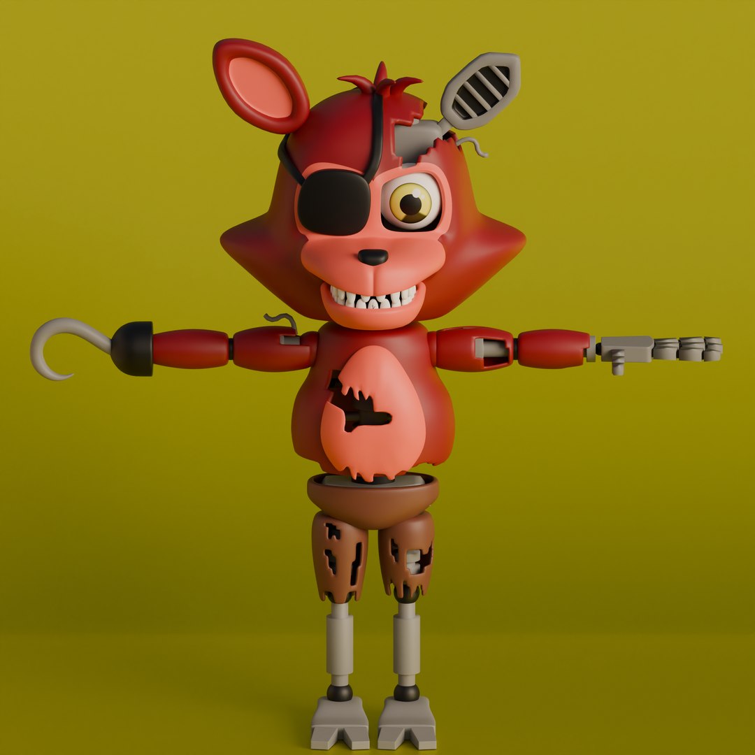 3D Model Foxy Reimagined A Stylized 3D Animatronic For SFM - TurboSquid ...