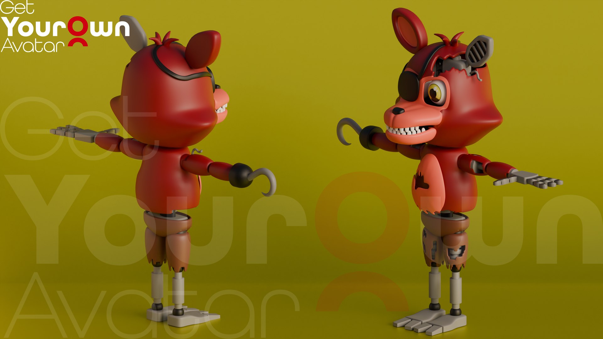 3D Model Foxy Reimagined A Stylized 3D Animatronic For SFM - TurboSquid ...