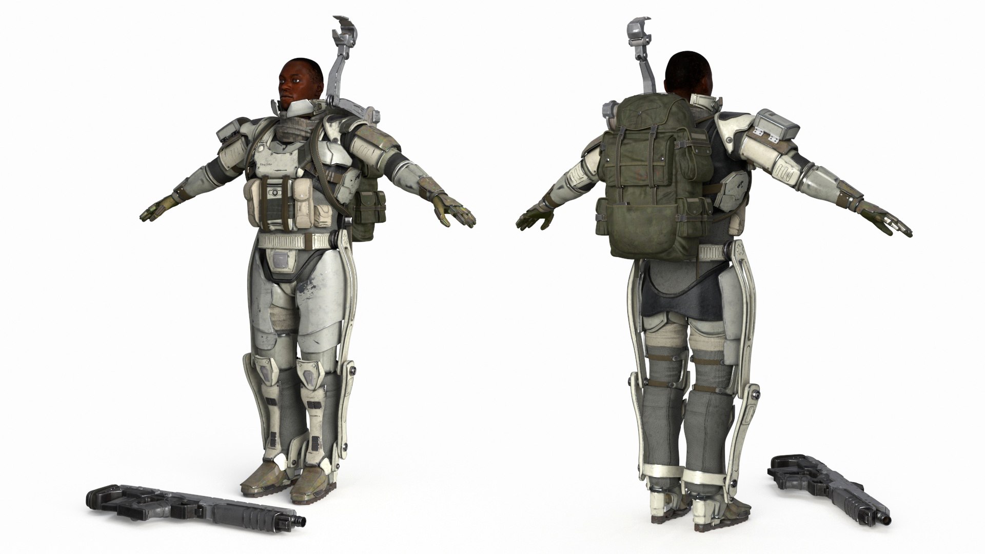 3D Futuristic Exoskeleton Soldier - TurboSquid 2306783