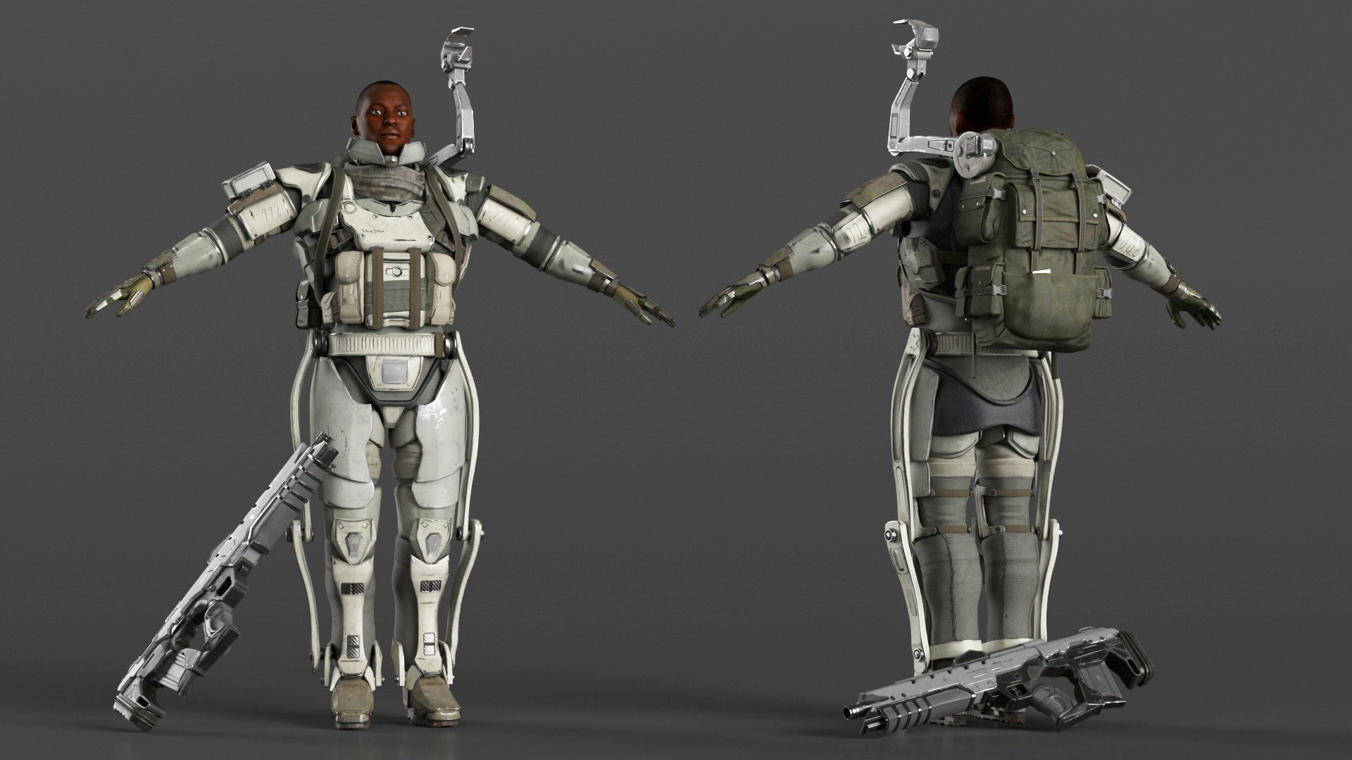 3D Futuristic Exoskeleton Soldier - TurboSquid 2306783