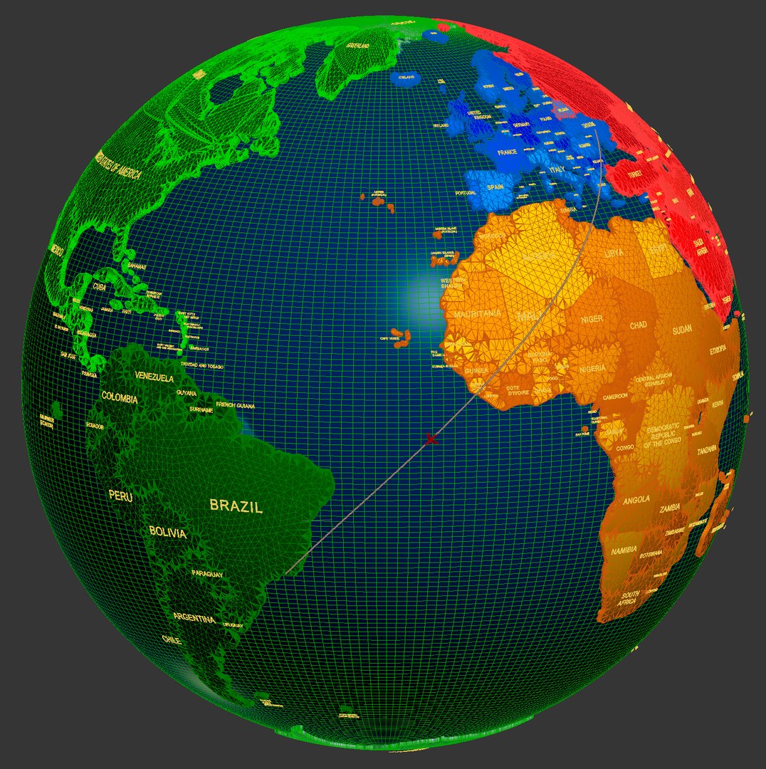 globe earth 3d max