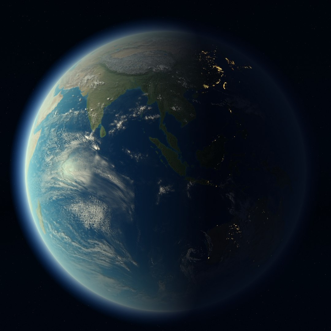 globe earth 3d max