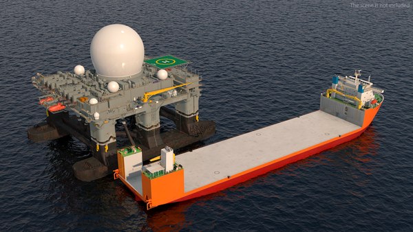 modelo 3d Buque de carga pesada Blue Marlin con aparejo Sea SBX ...