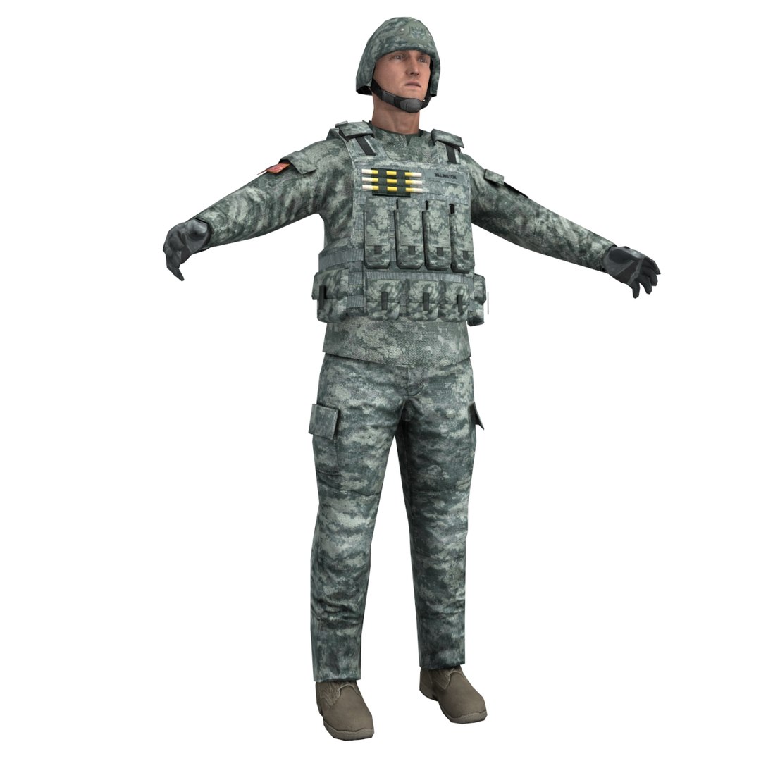 Human Military 3d Model