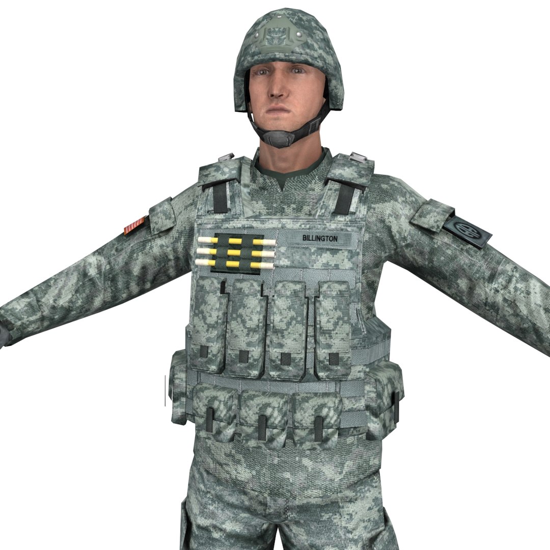 Human Military 3d Model