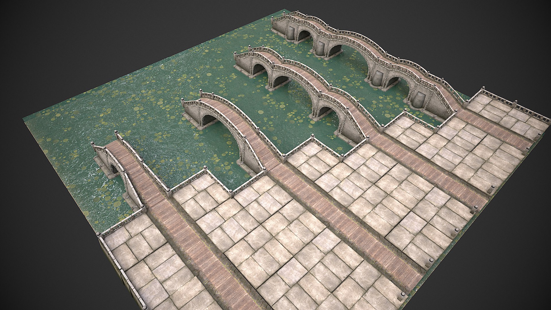 3D Bridges And Modular Embankment Pack - TurboSquid 1815662