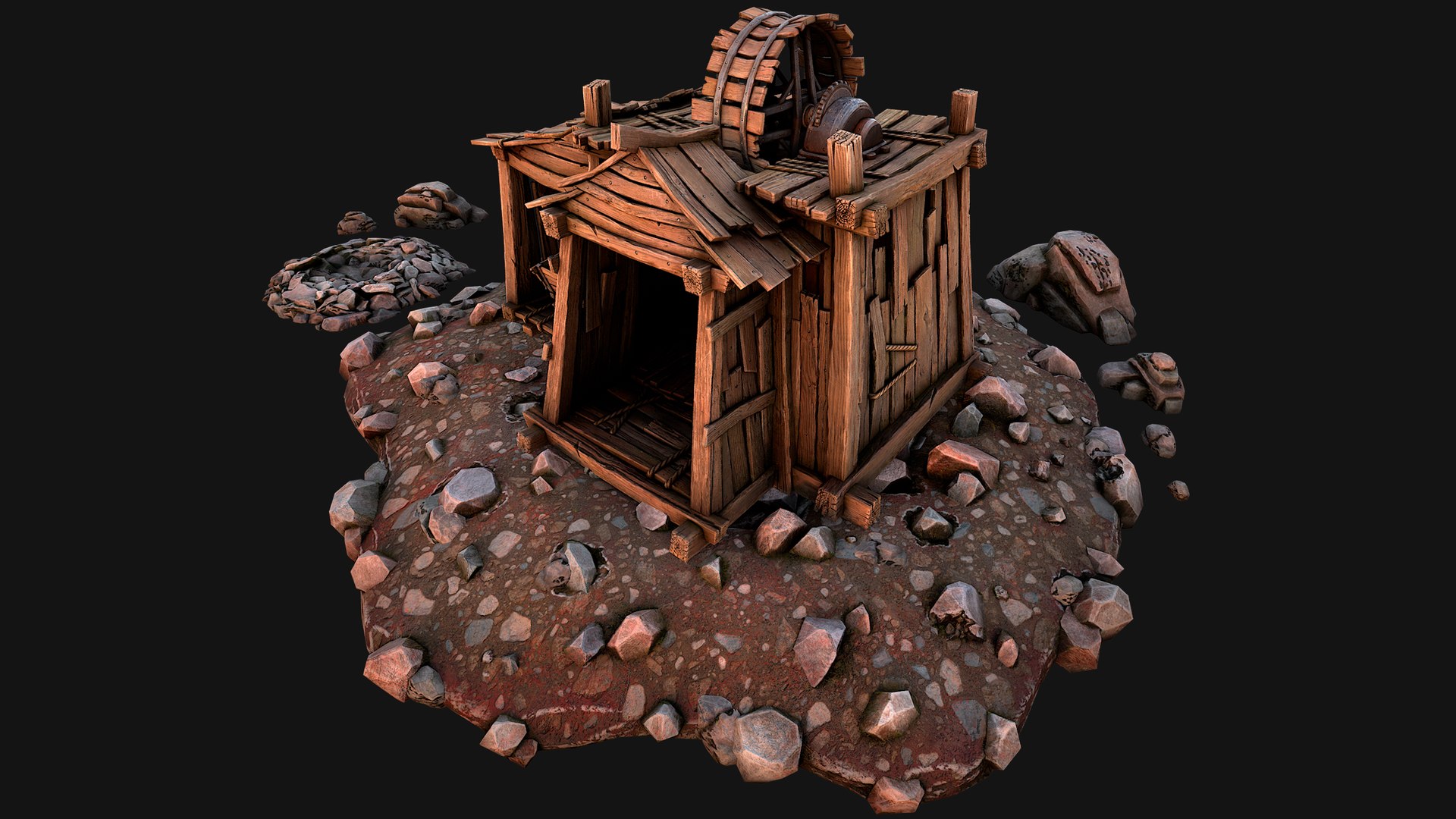 Medieval Coal Ore Mine 3D Model - TurboSquid 2359337