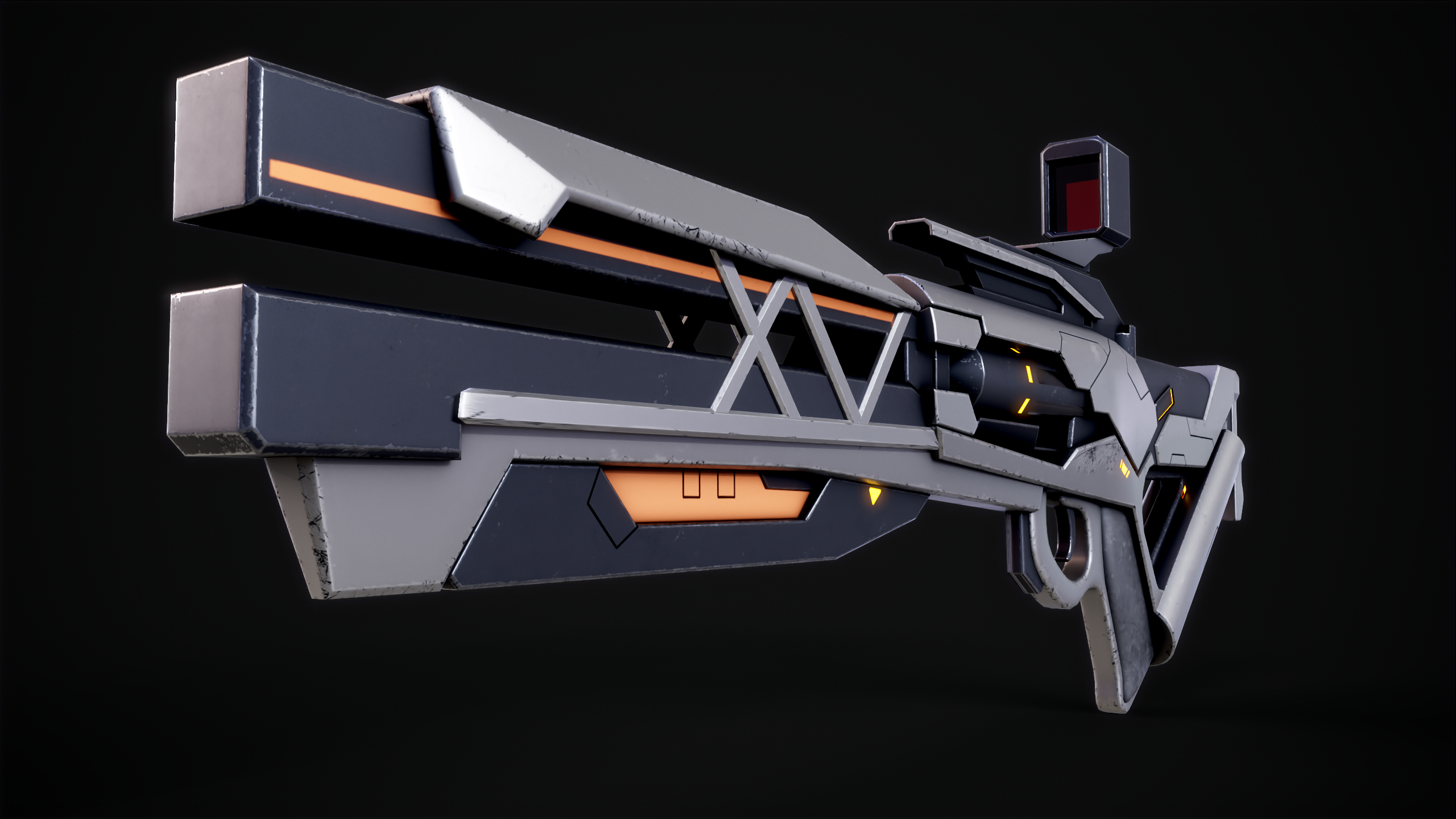 Sci-Fi Railgun Heavy Weapon 04 3D model - TurboSquid 1908311