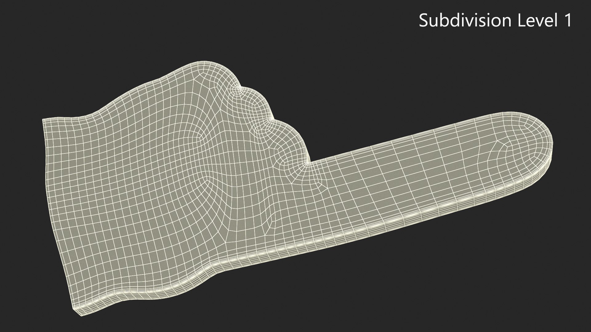 Foam Hand Blue 3D Model - TurboSquid 2277628