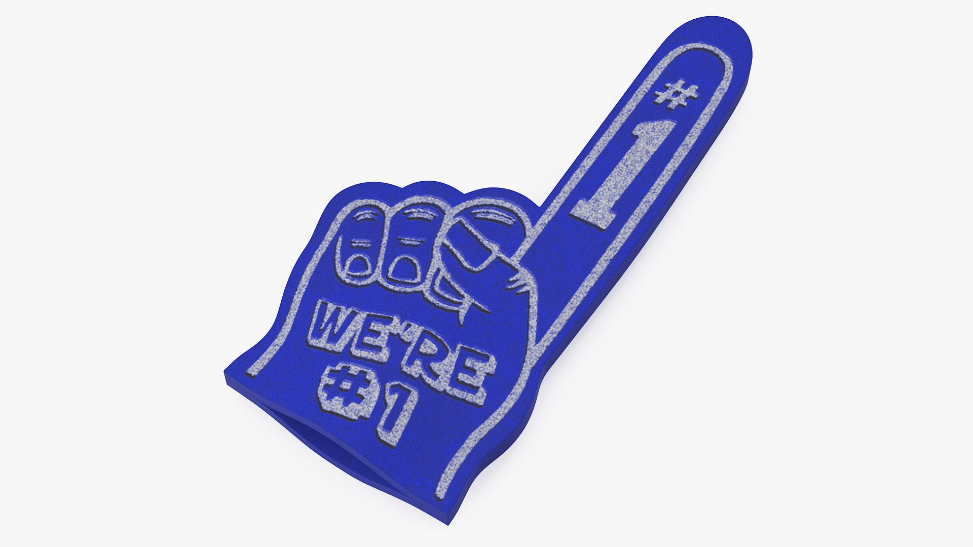 Foam Hand Blue 3D Model - TurboSquid 2277628