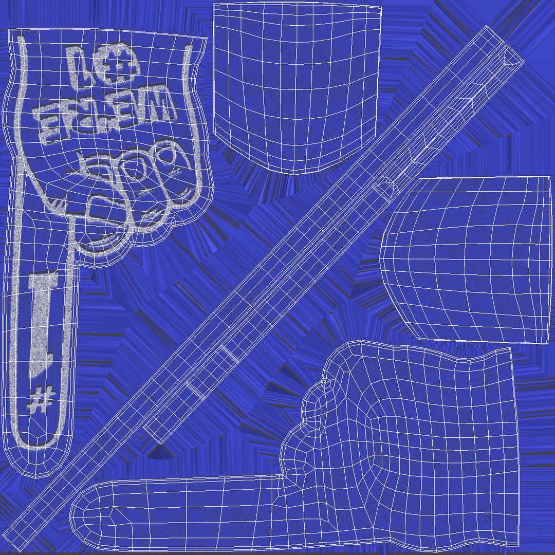 Foam Hand Blue 3D Model - TurboSquid 2277628