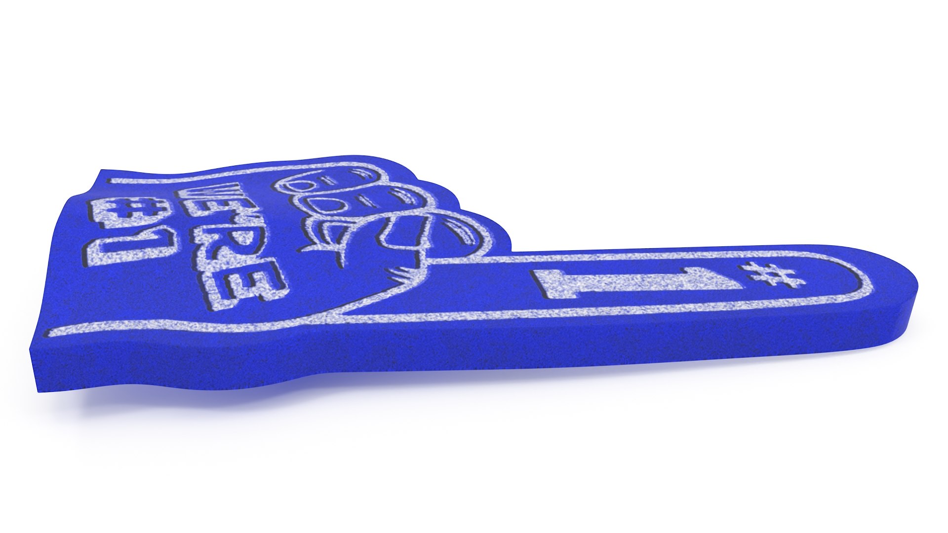 Foam Hand Blue 3D Model - TurboSquid 2277628