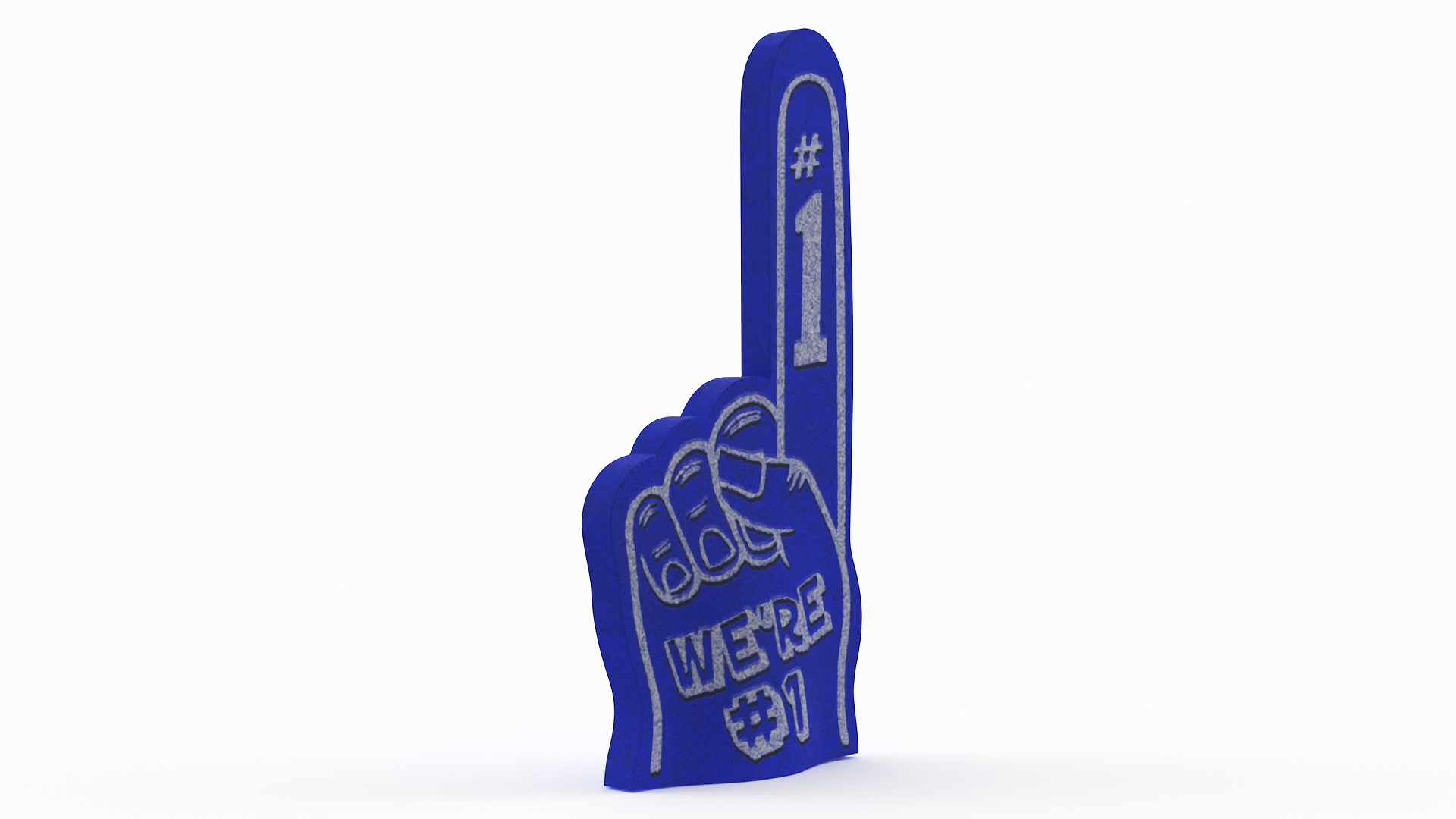 Foam Hand Blue 3D Model - TurboSquid 2277628