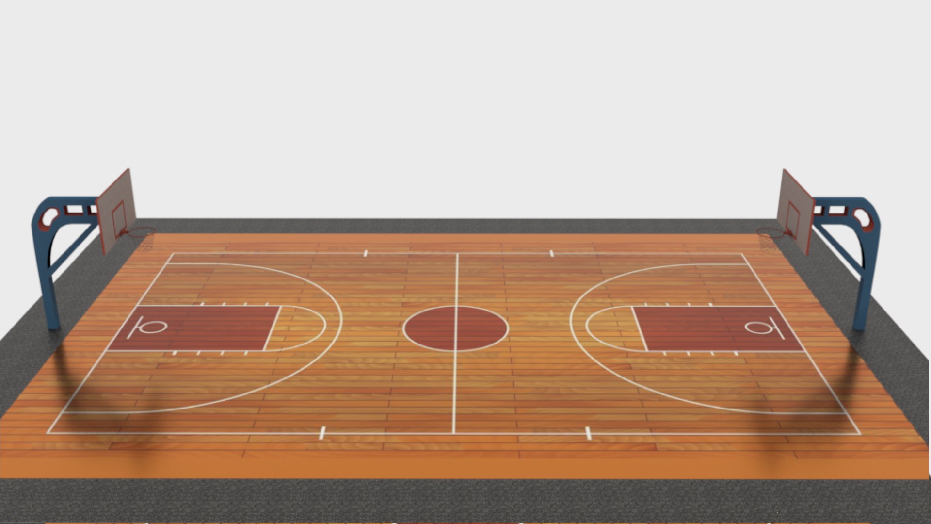 Low Poly Basketball Court 3D - TurboSquid 2163829