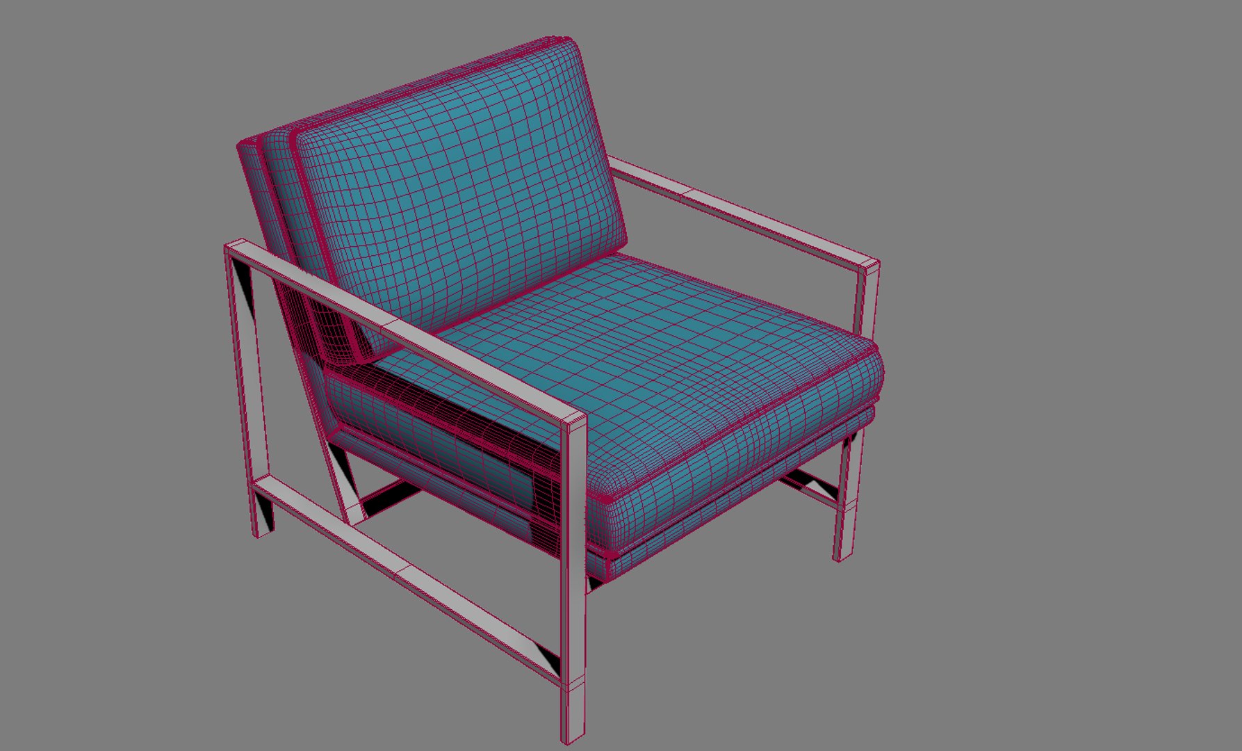 Metal Frame Upholstered Chair 3D Model - TurboSquid 1293194