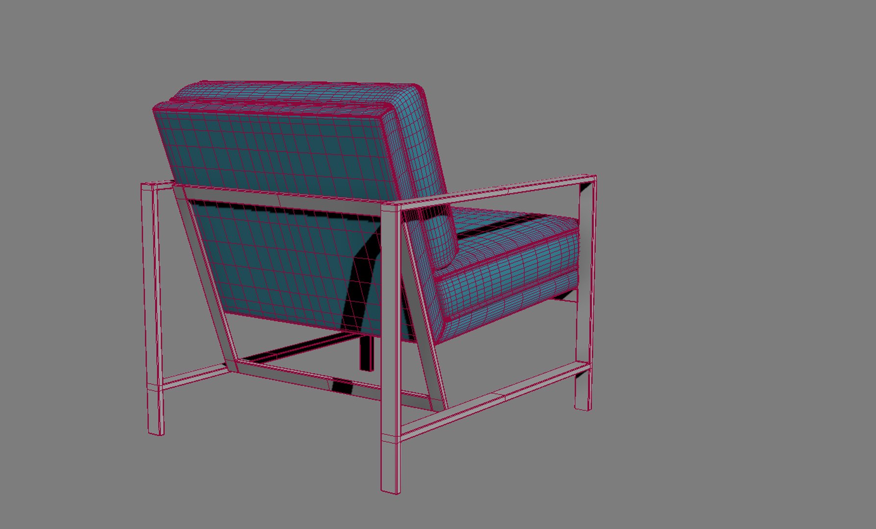 Metal Frame Upholstered Chair 3D Model - TurboSquid 1293194