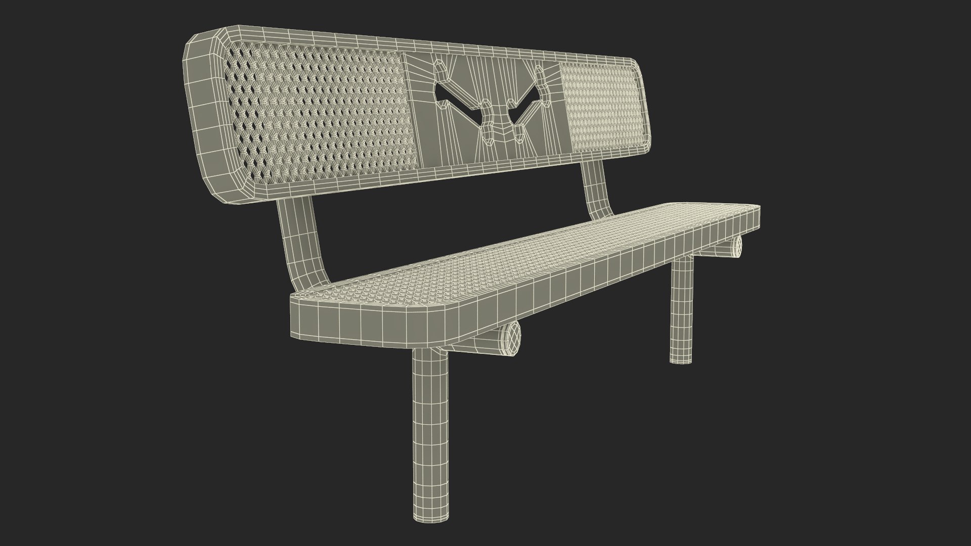 Black Bench for Dog Park 3D model - TurboSquid 2045801