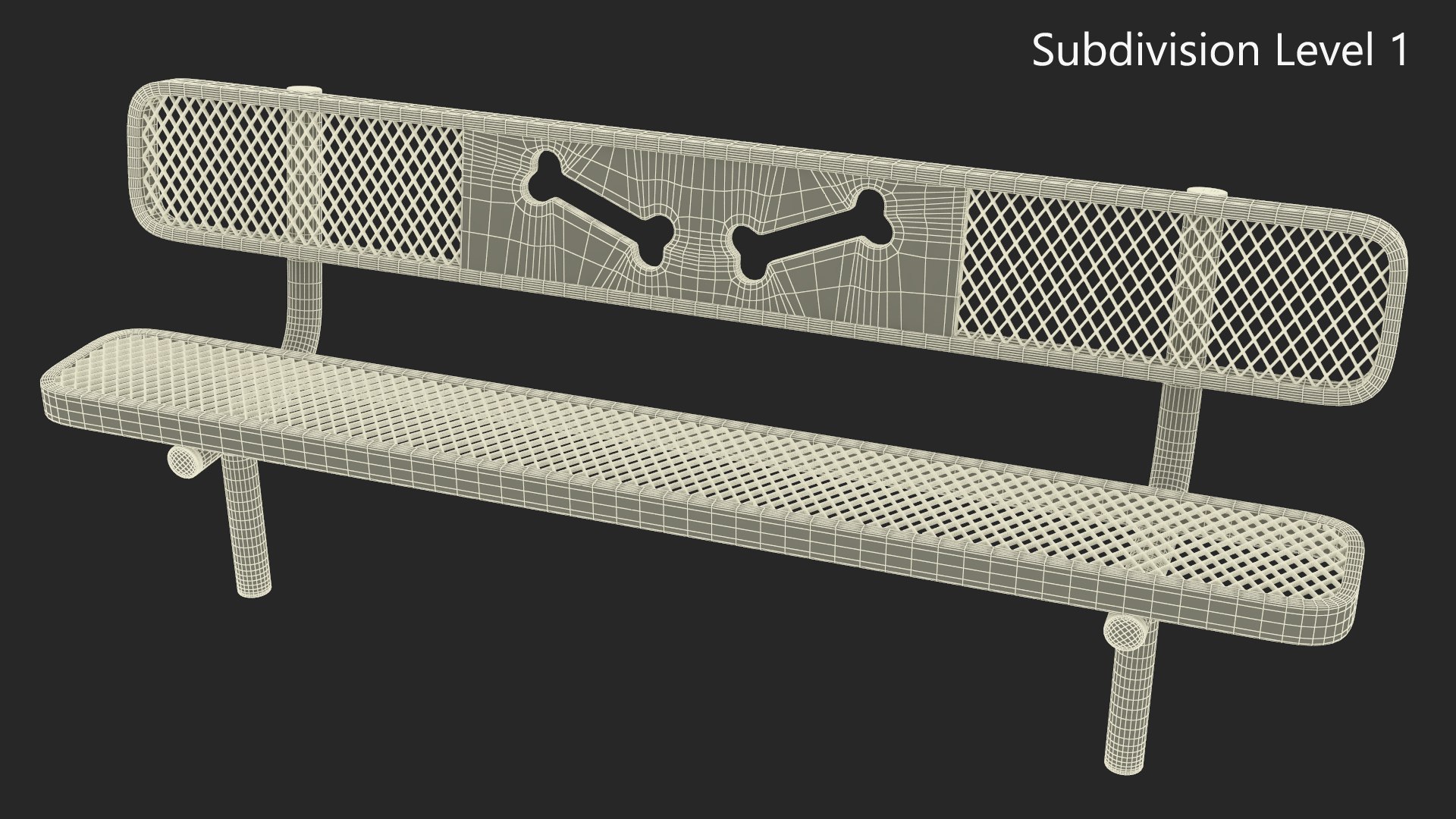 Black Bench For Dog Park 3D Model - TurboSquid 2045801