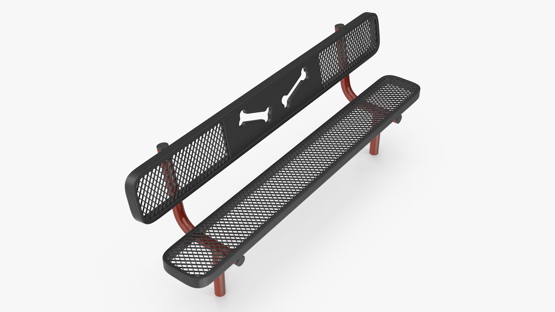 Black Bench For Dog Park 3D Model - TurboSquid 2045801
