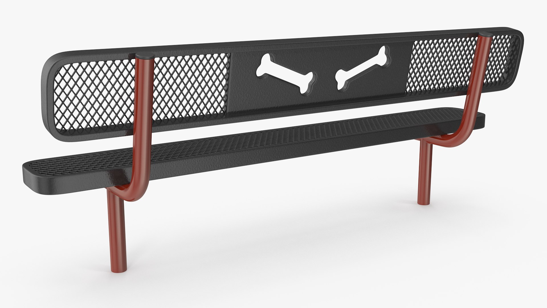 Black Bench For Dog Park 3D Model - TurboSquid 2045801