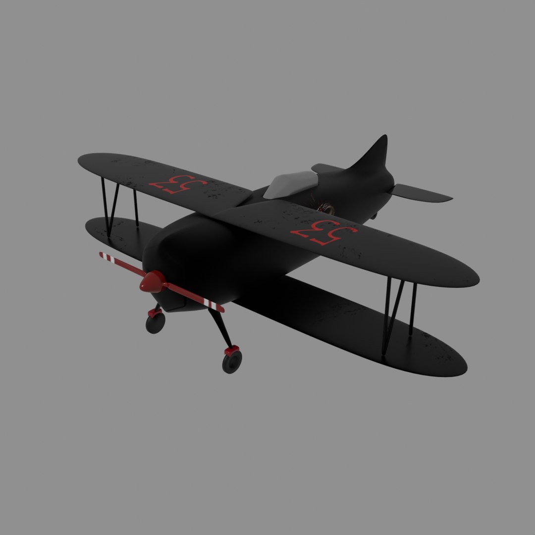 modelo 3d Retro Airplane Fbx obj Blender - TurboSquid 2048642