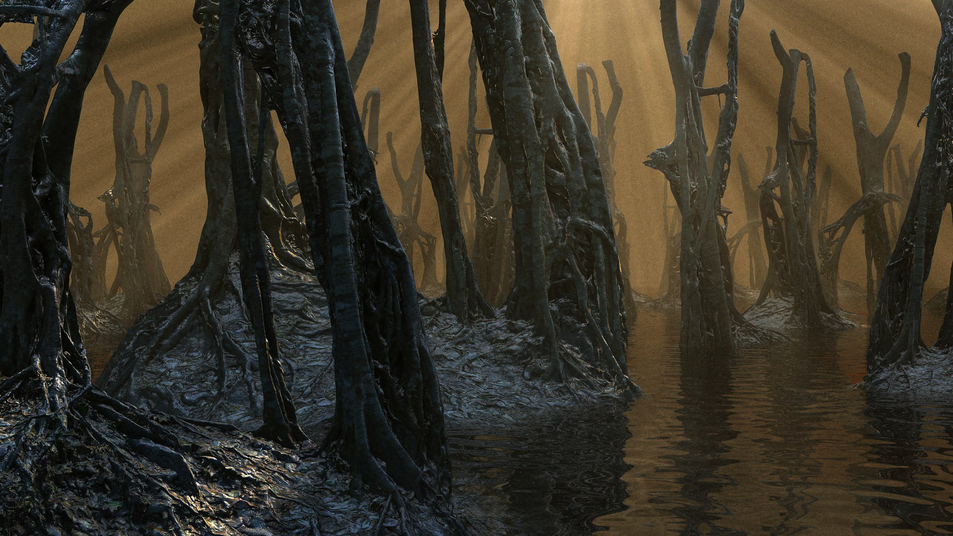 3d Wetlands Forest Model