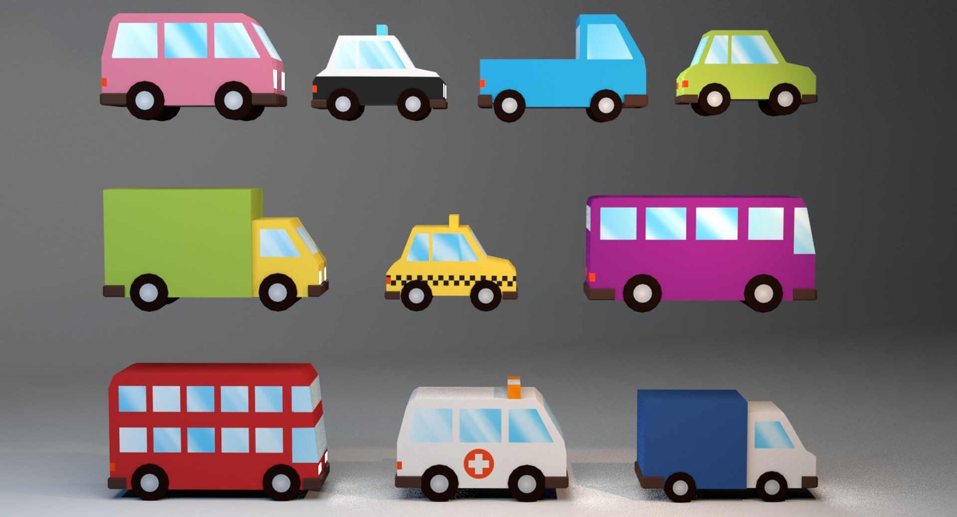 3D Vehicles Unity Unreal Pack - TurboSquid 1254519