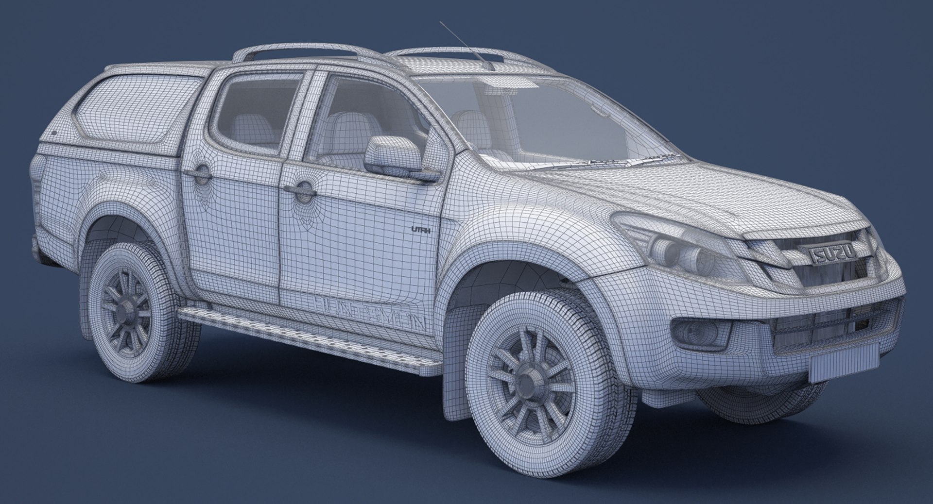 3D Isuzu D-Max Double Cab Huntsman 2014 Model - TurboSquid 2253063