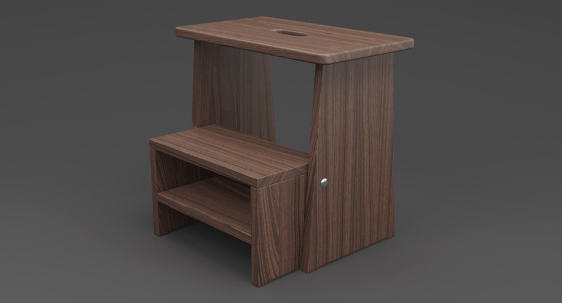 Realistic Step Ladder Stool 3d 3ds