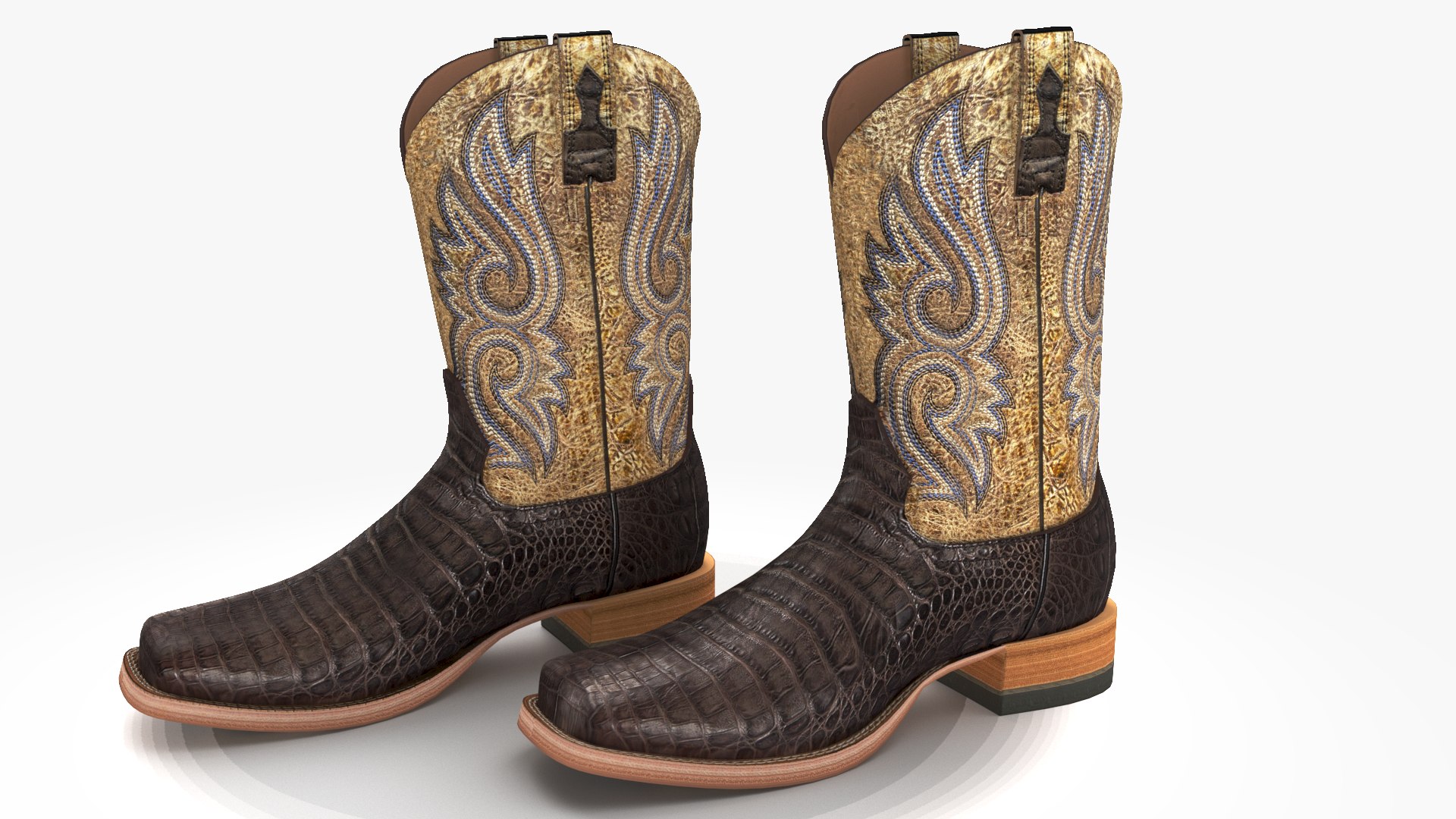 Cowboy Boots And Hat 3D Model - TurboSquid 2070963