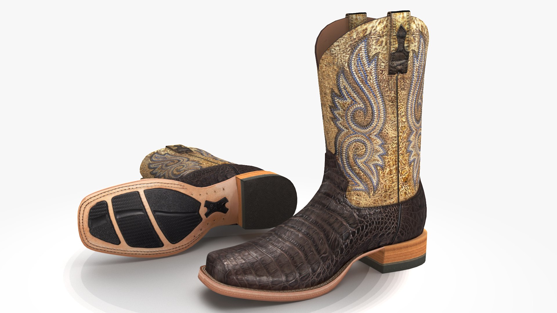 Cowboy Boots And Hat 3D Model - TurboSquid 2070963