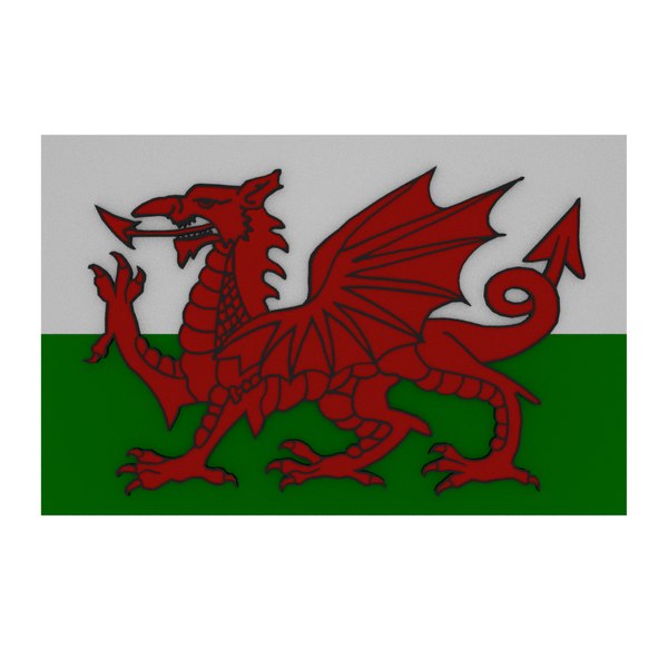 modelo 3d Bandera galesa - TurboSquid 1392186
