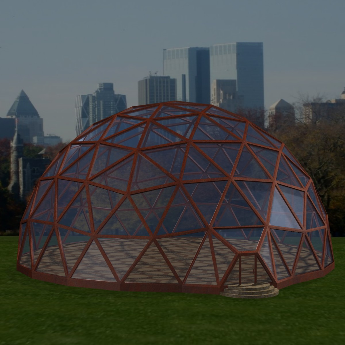 geodesic dome 3d model