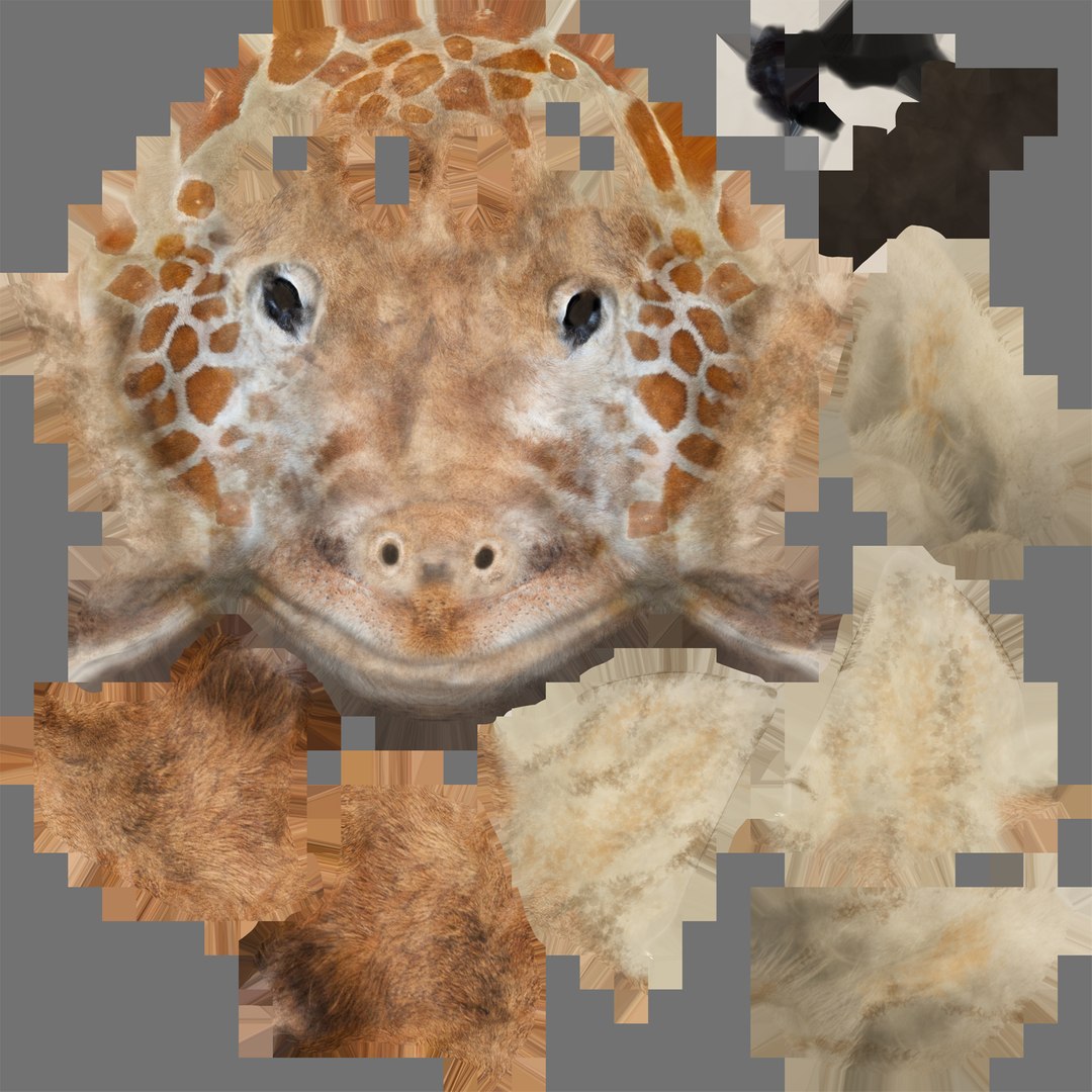 Realistic Giraffe Rig 3d Model