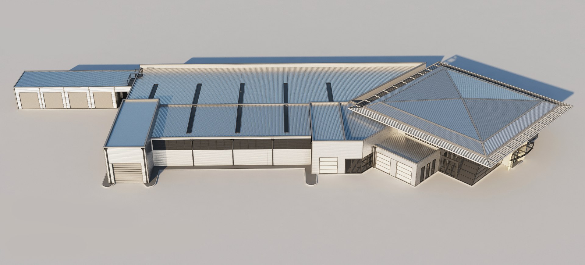 3D Volkswagen Office Building- Without Textures Model - TurboSquid 2096501