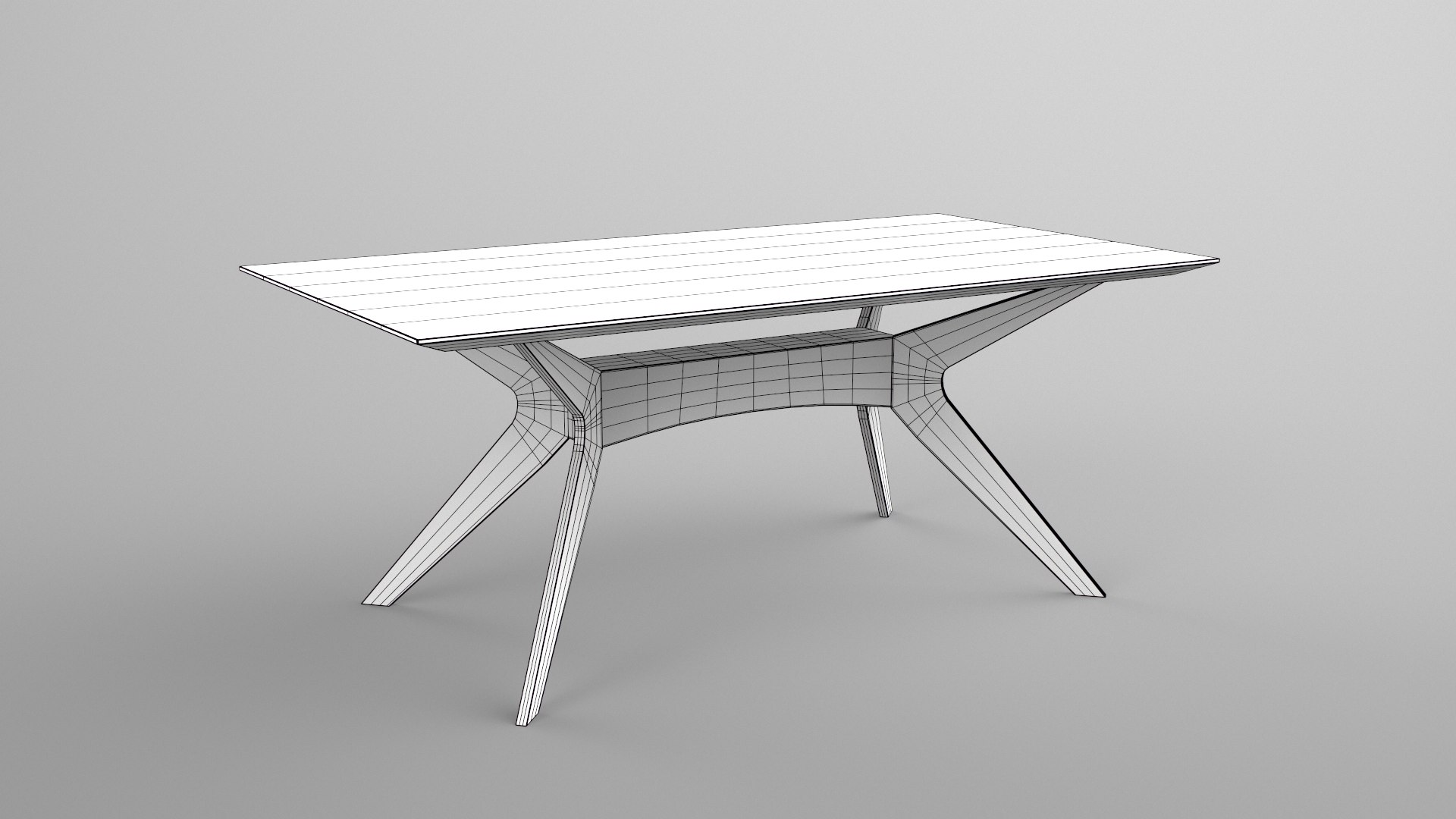 3D Model Estrella Dining Table Oak Finish - TurboSquid 1735251