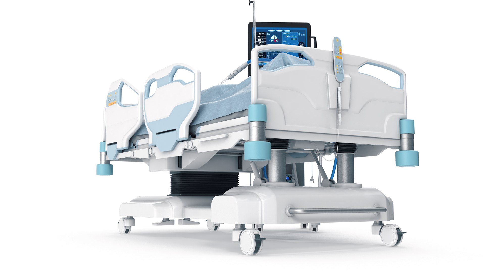 Private ICU with Patient model - TurboSquid 2130711