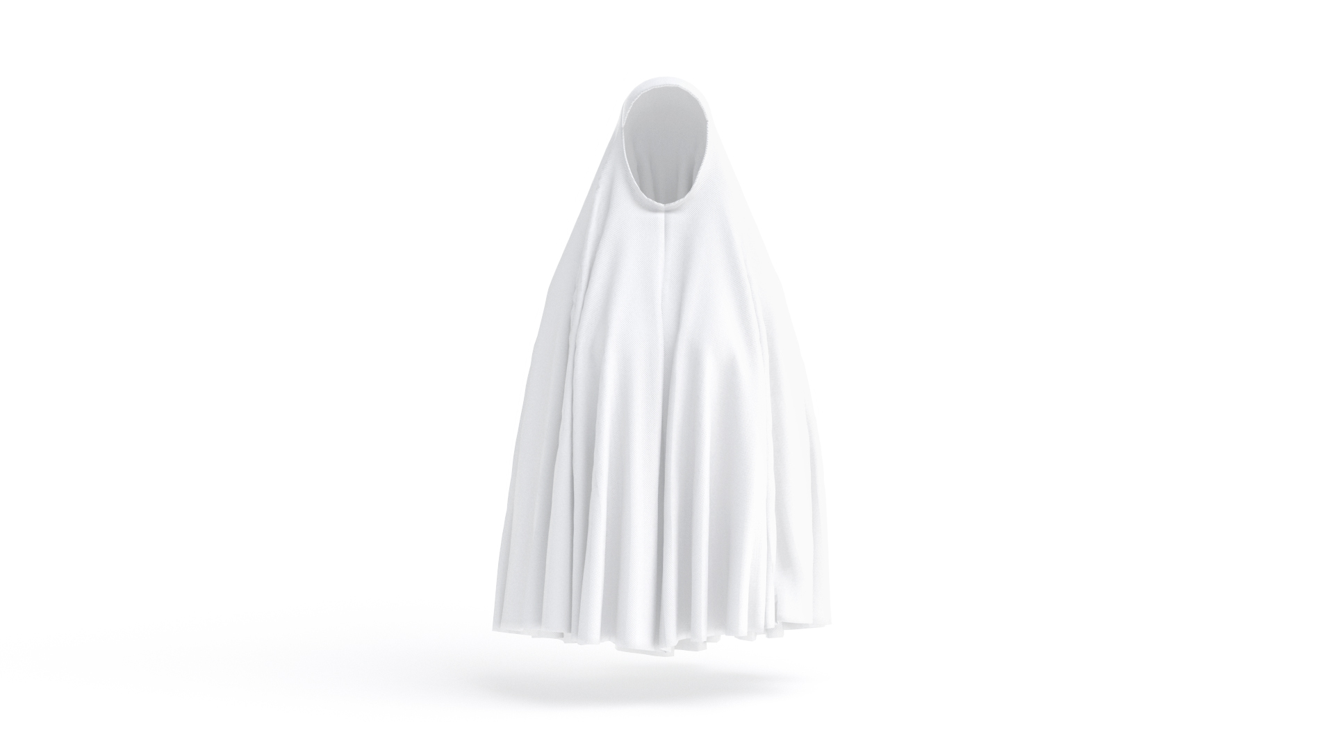 White Chador - Muslim Traditional Woman Outer Garment 3D - TurboSquid ...