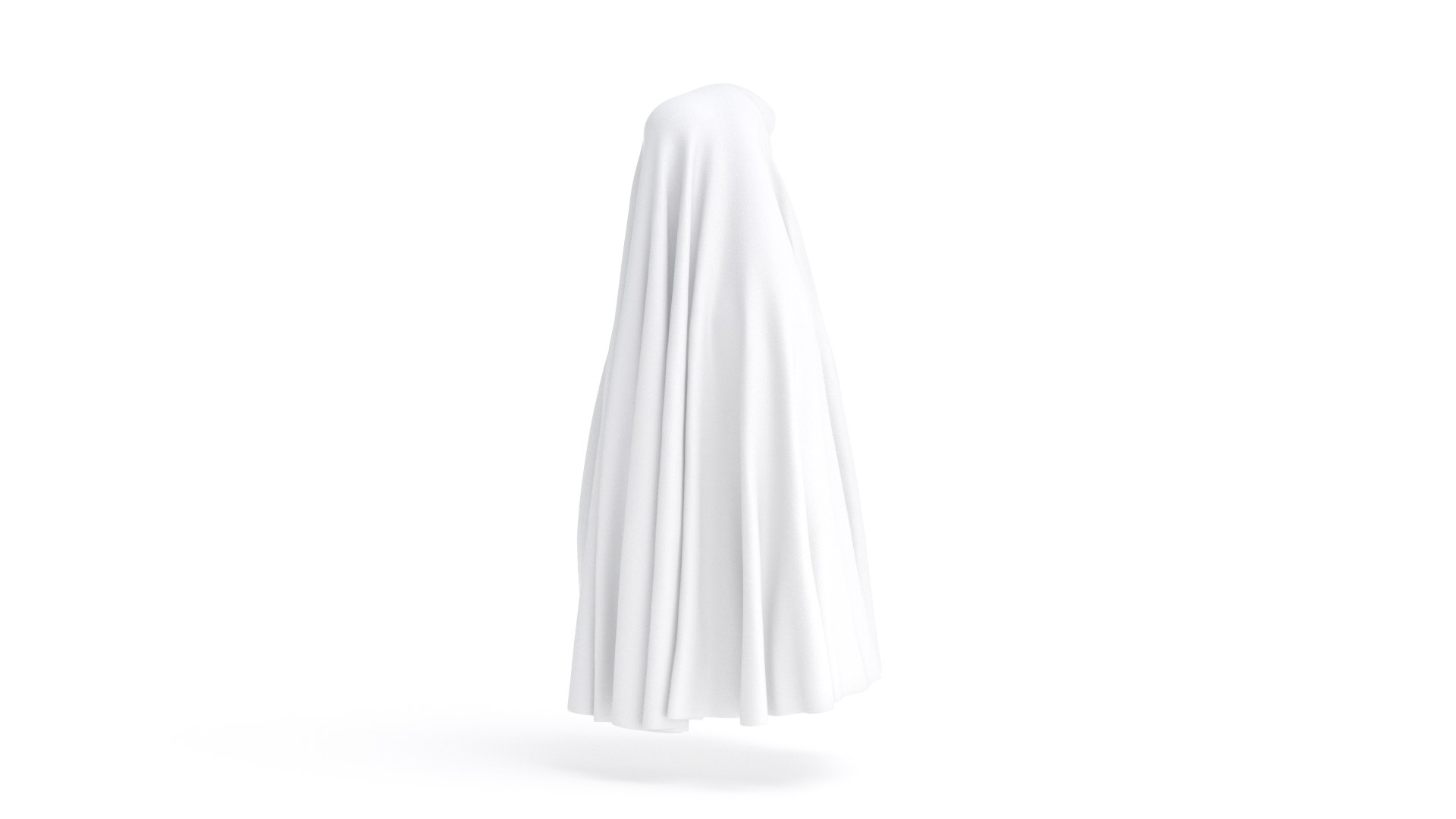 White Chador - Muslim Traditional Woman Outer Garment 3D - TurboSquid ...