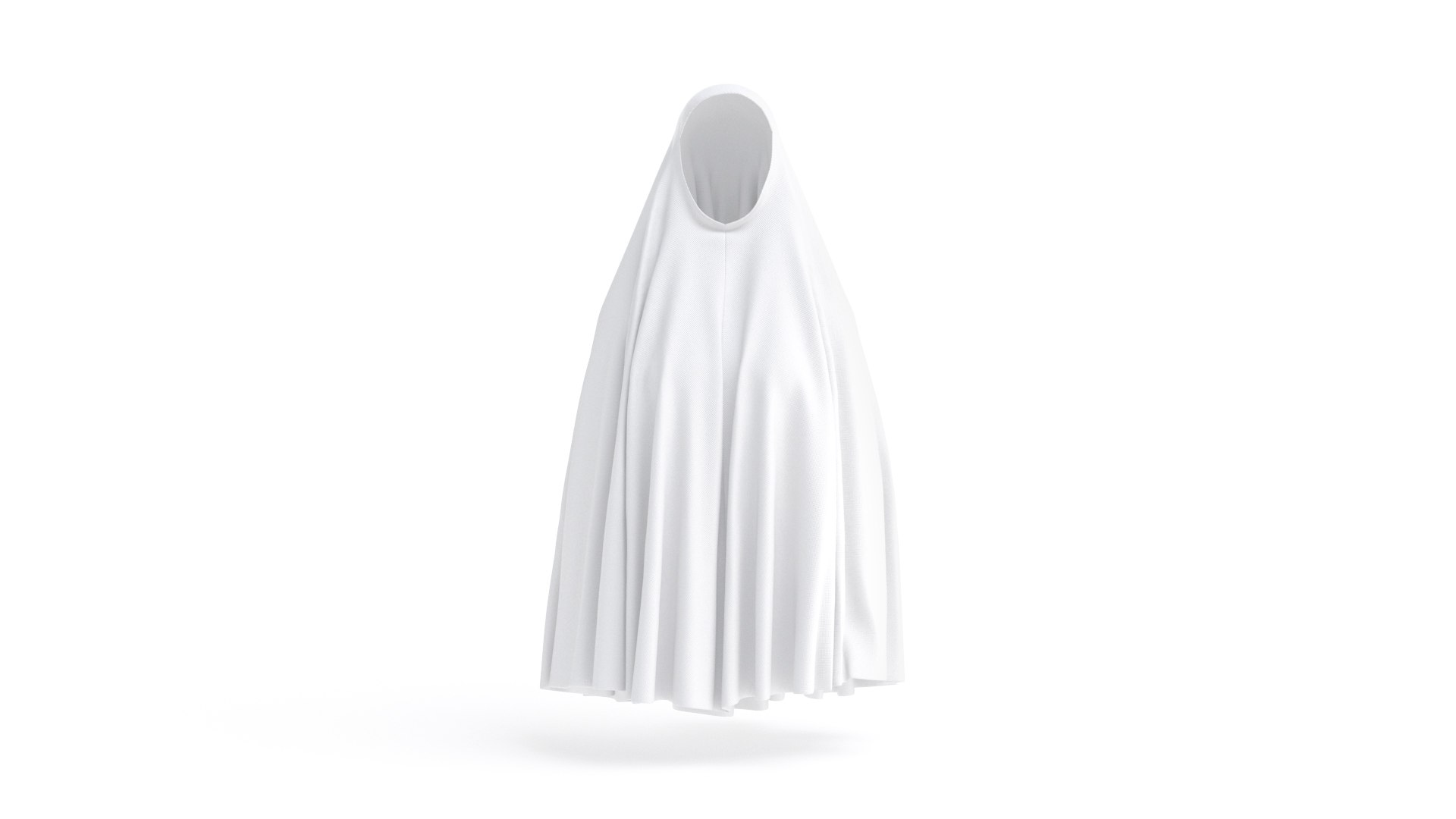 White Chador - Muslim Traditional Woman Outer Garment 3D - TurboSquid ...