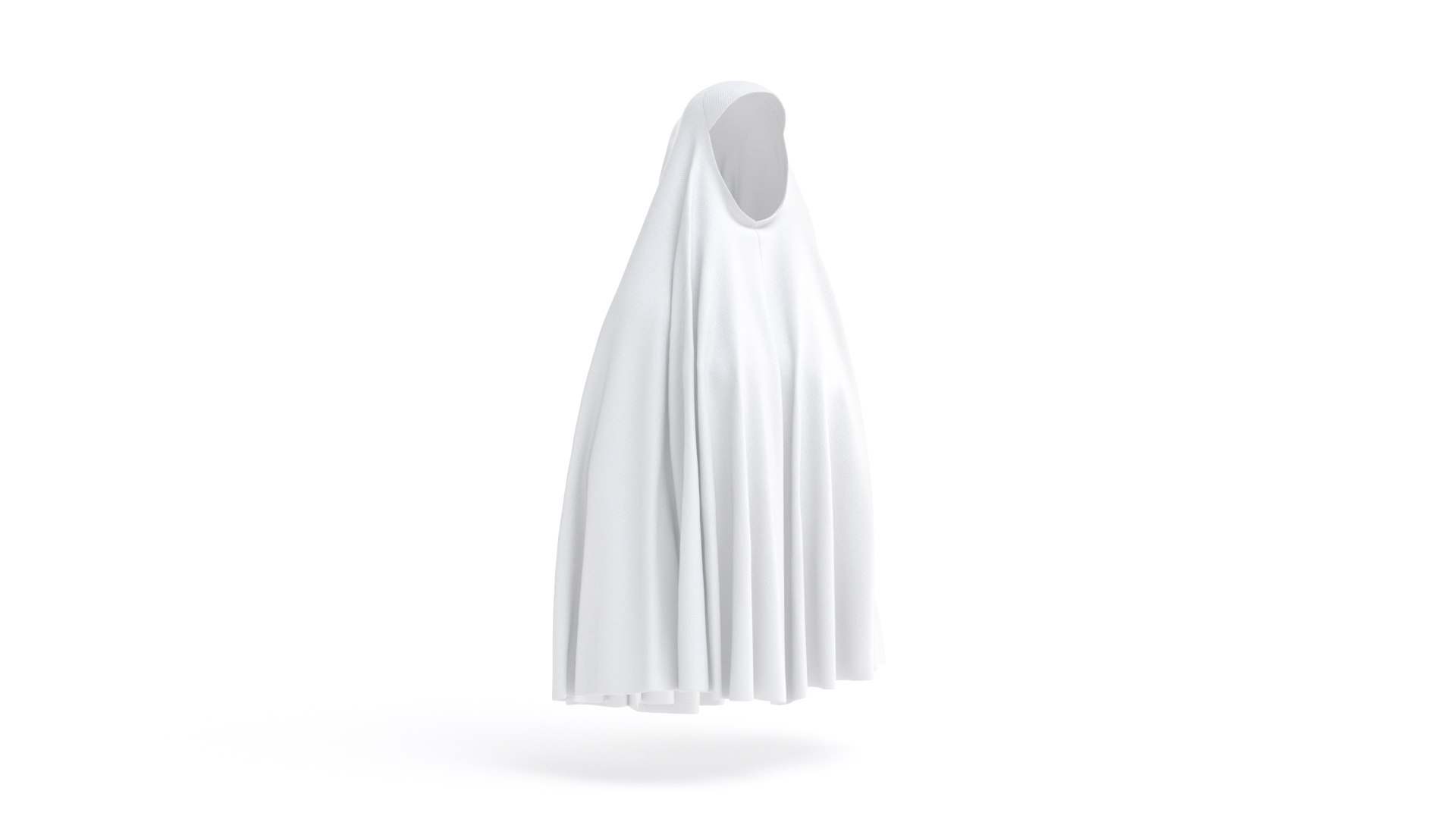 White Chador - Muslim Traditional Woman Outer Garment 3D - TurboSquid ...
