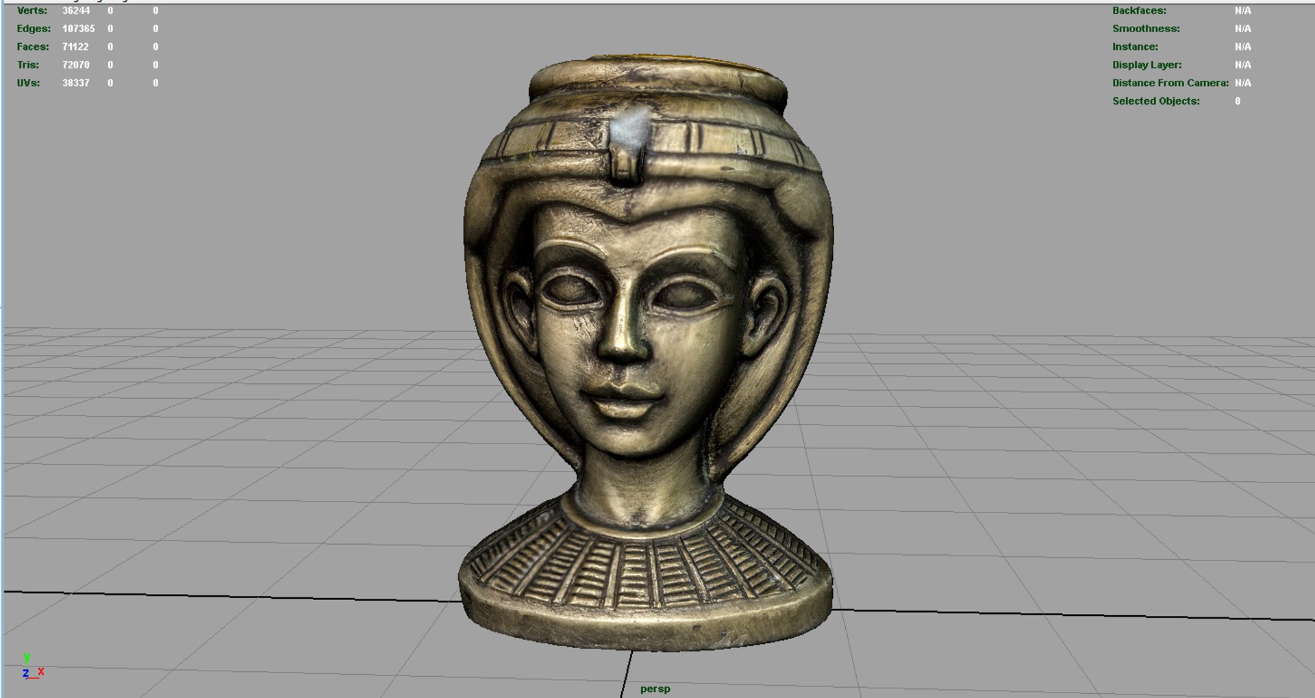 3d Egyptian Head Model