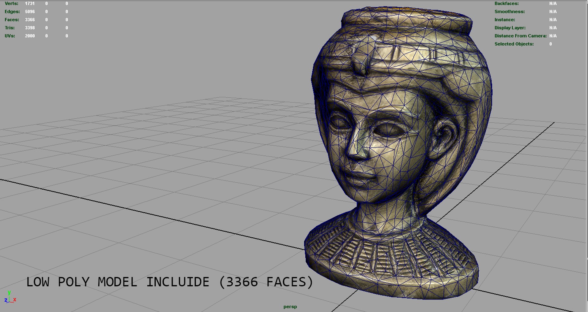 3d Egyptian Head Model